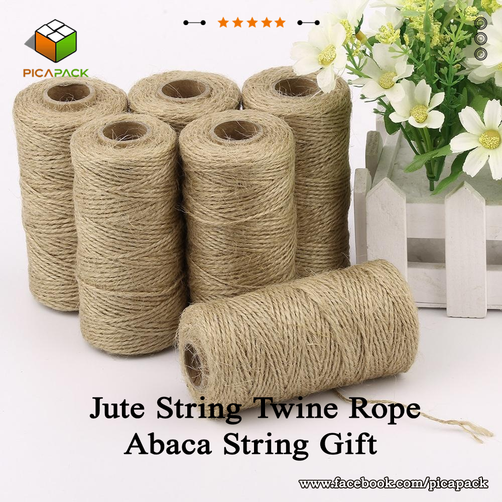100Meters 1MM, 2MM or 3MM Jute String Twine Rope Abaca String Gift Rope ...