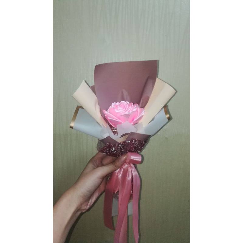 Satin Rose Bouquet (1pc/3pcs/5pcs) | Shopee Philippines