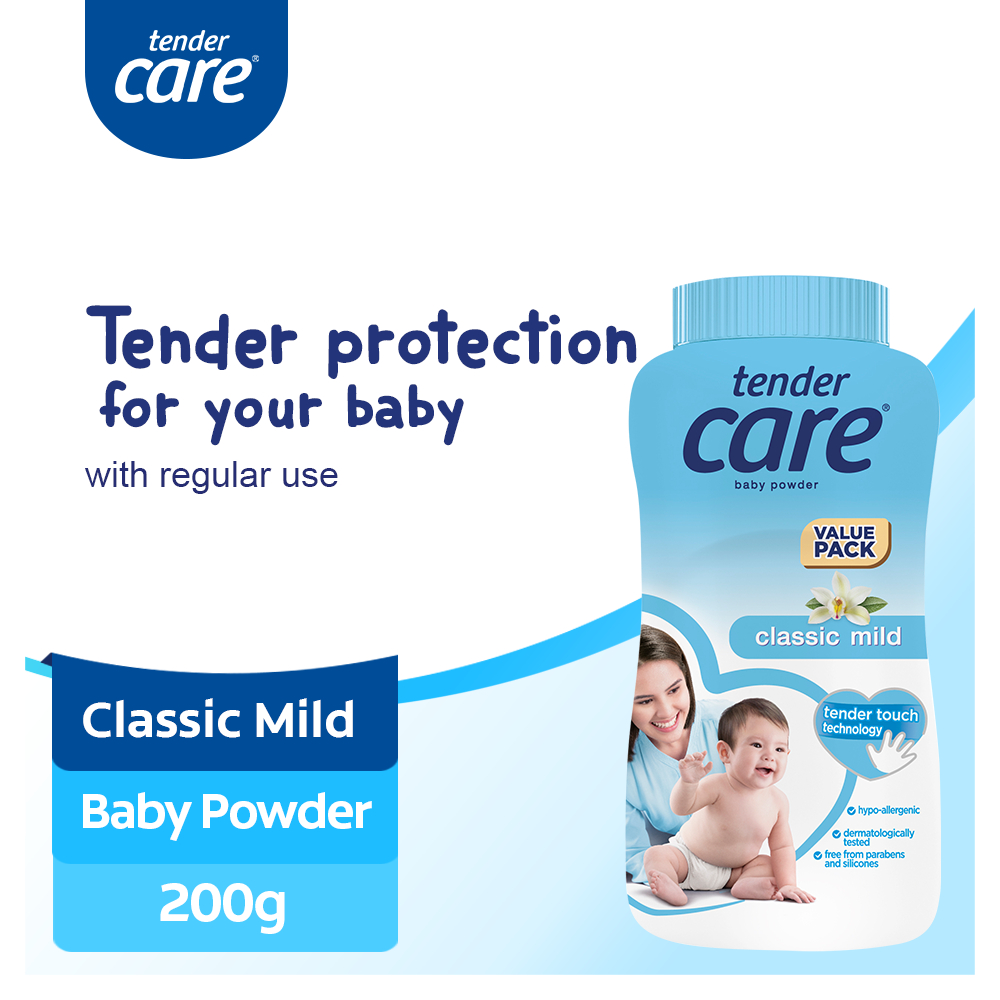 Tender Care Hypoallergenic Baby Powder Classic Mild 200g | Shopee Philippines