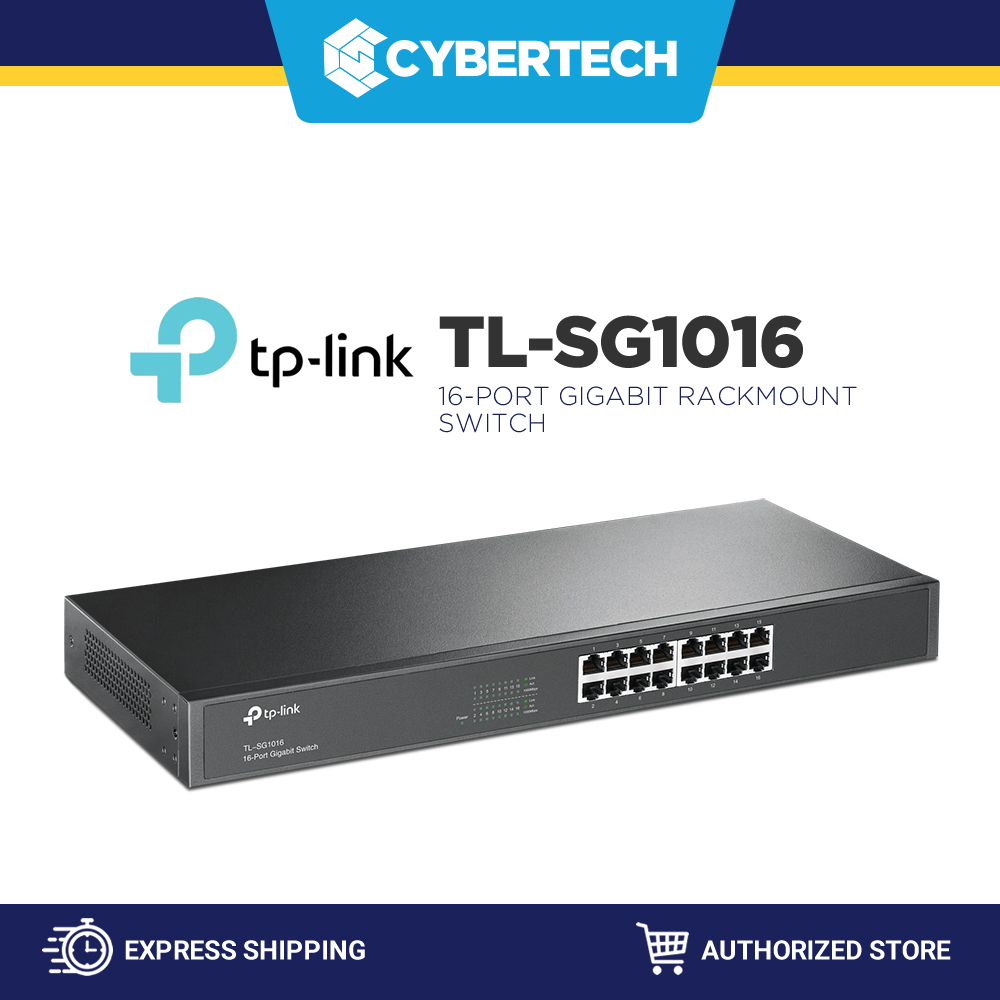 Cybertech TP-Link TL-SG1016 16-Port Gigabit Rackmount Switch | Shopee ...