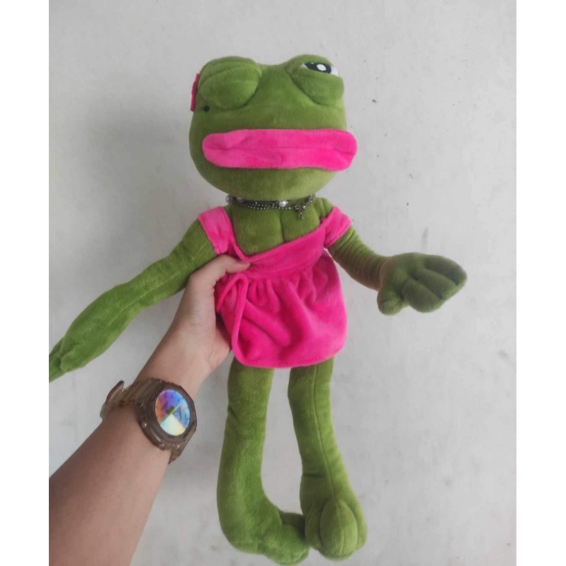 Pepe Frog Meme Funny plush Collab Manilyn Girl Cute Big | Shopee ...