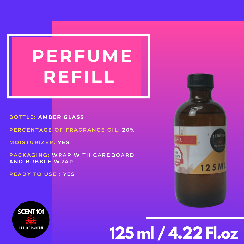 125ml 20% PERFUME REFILL High Quality Inspired Oil Based Inspired Perfume / Scent 101 | Shopee ...