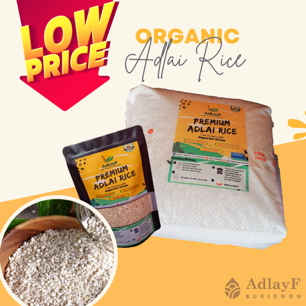 1Kilo 5Kilo Organic Adlai Rice Premium Quality Adlay Rice Grits from ...