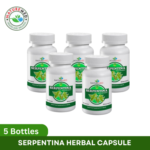 5 Bottles NatureMed Serpentina Capsule | 500mg | 100 Capsule | Shopee ...