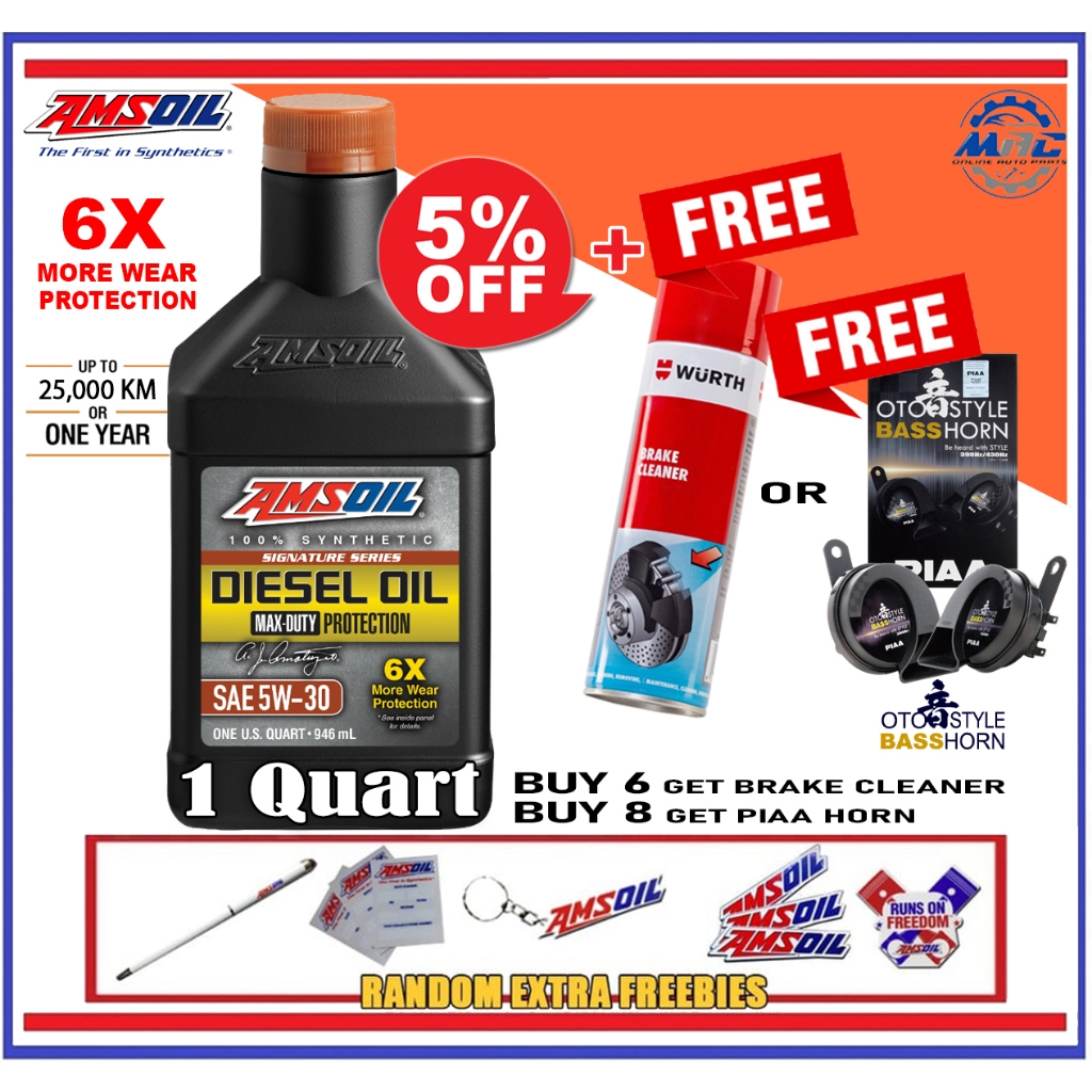 AMSOIL Signature Series Max Duty 5W30 Synthetic Diesel Oil 1 Quart ...