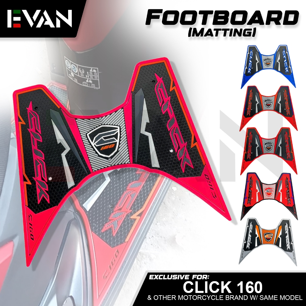 EVAN.PH Honda Click 160/ Vario 160 Matting Footboard | Shopee Philippines