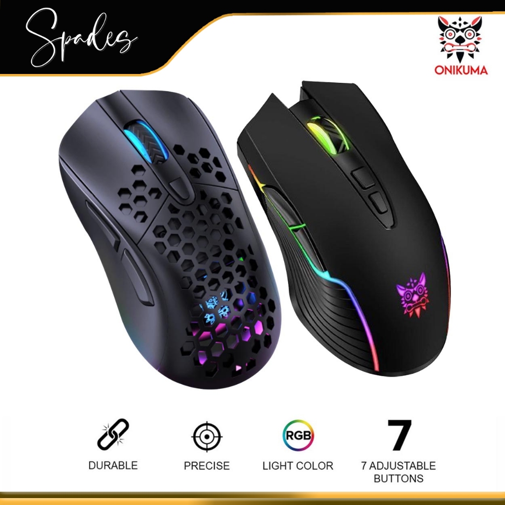 Onikuma CW905 | CW906 Wired and Wireless Gaming Mouse RGB Backlit ...