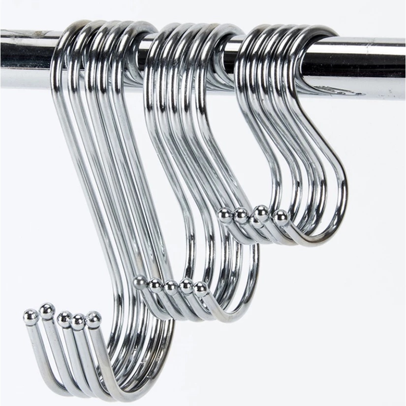 Perfect Life Stainless Steel Metal S-Shaped Hooks Multi-Purpose 3 Sizes Clothing Hanging Hooks ...