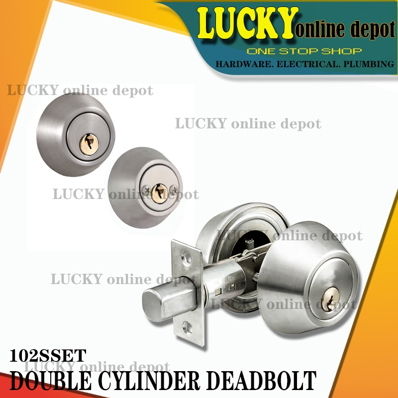 DOUBLE CYLINDER DEADBOLT DOOR LOCK 102SSET | Shopee Philippines