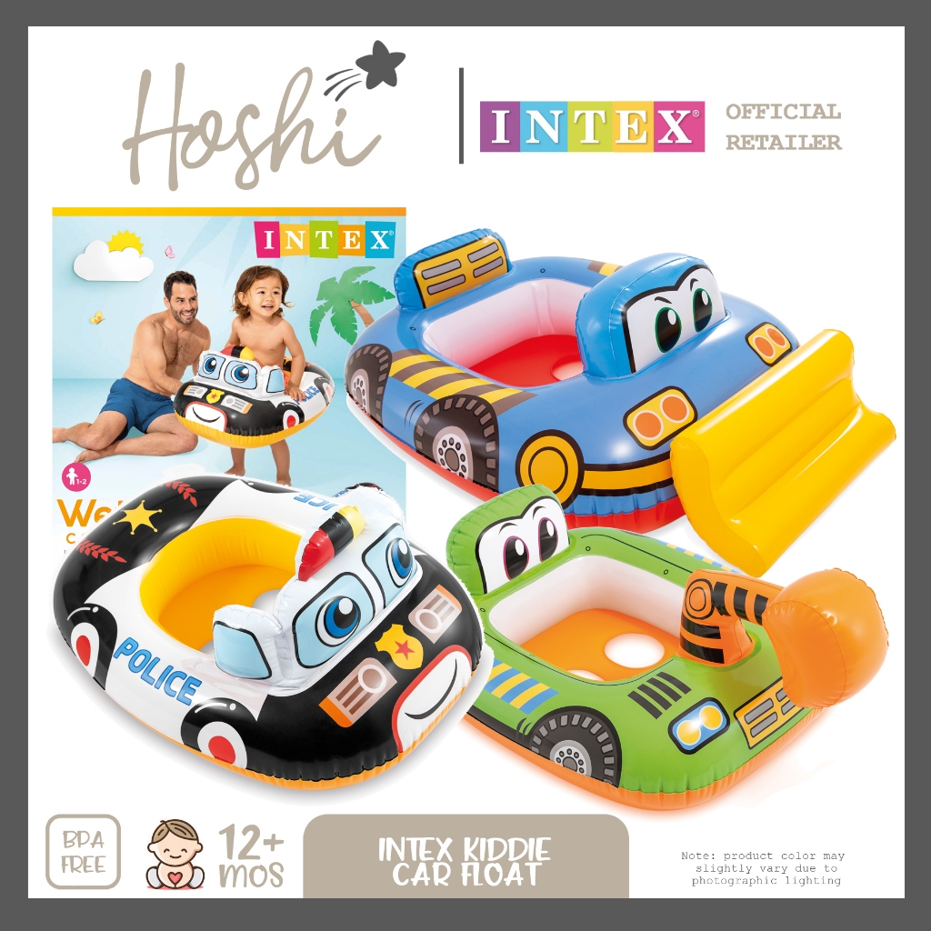 Hoshi Baby x Intex Kiddie Car Float, Swimming Pool or Beach Inflatable ...