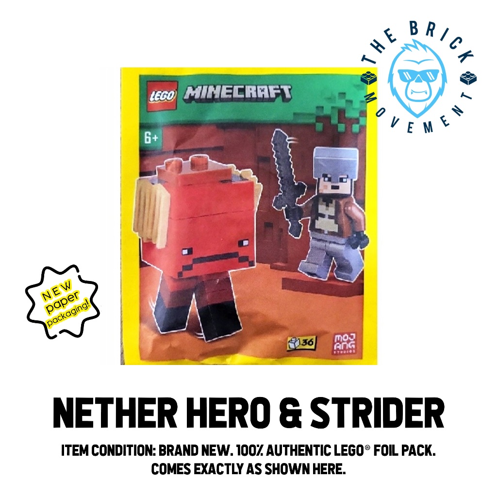 LEGO® MINECRAFT Nether Hero & Strider Foil Pack | Shopee Philippines