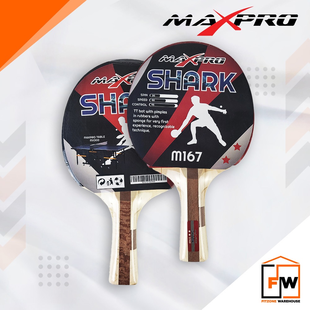 Maxpro Shark Table Tennis Racket 1 Star | Shopee Philippines