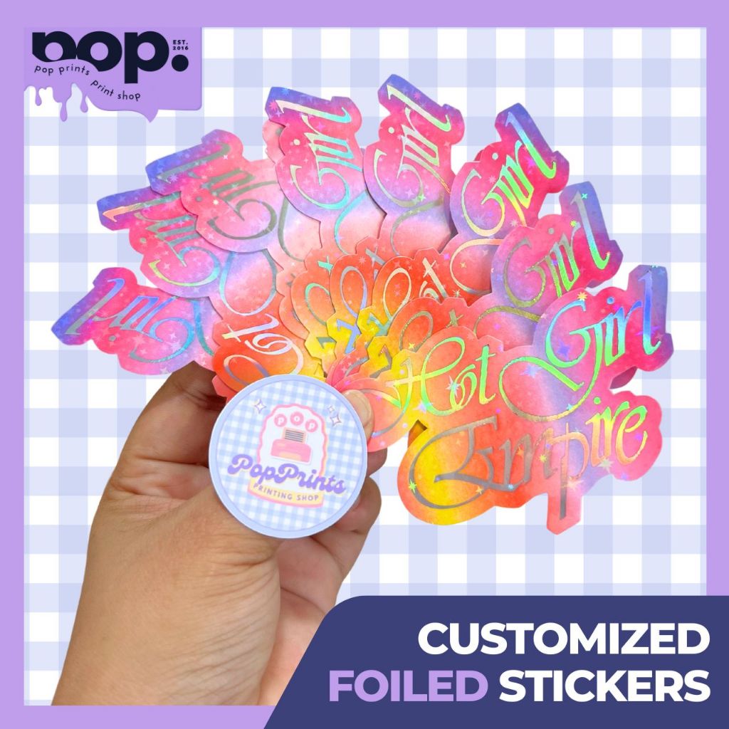 Customized FOIL Stickers | Foil and Color Print Combination Available ...
