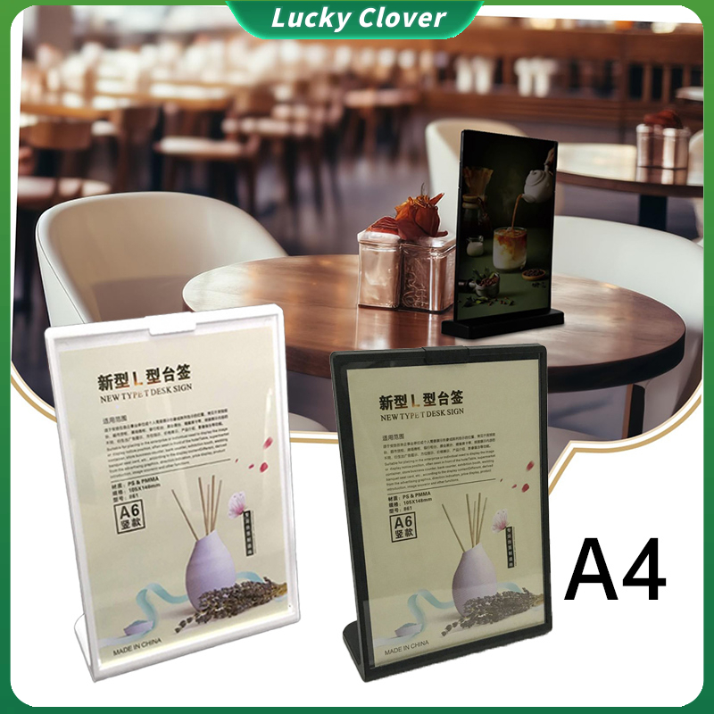 A4 Restaurant Desktop Display Billboard Acrylic Restaurant Menu Price ...