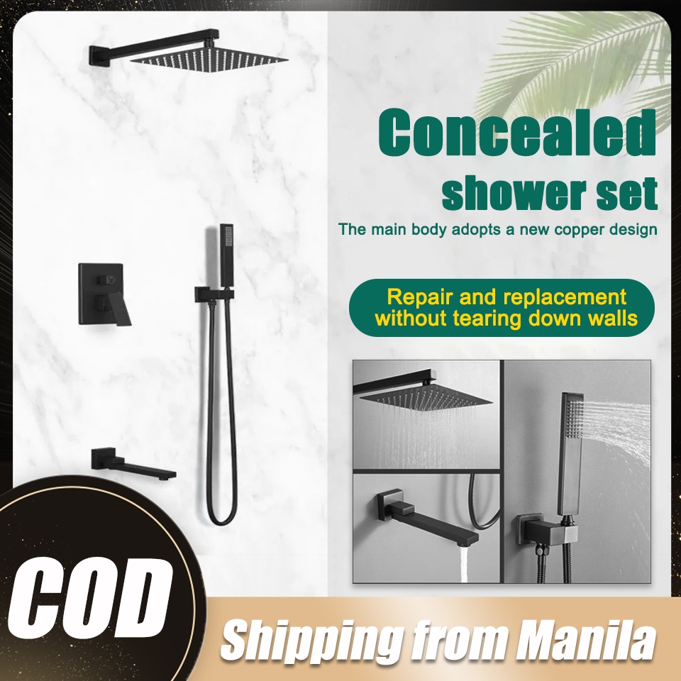 Concealed shower set Stainless steel shower set No need to dismantle ...