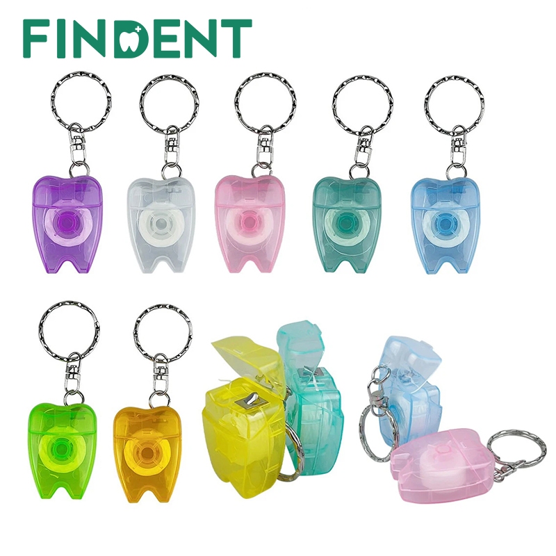 50/100pc Dental Floss with Keychain for Gum Care Teeth Cleaning Oral ...