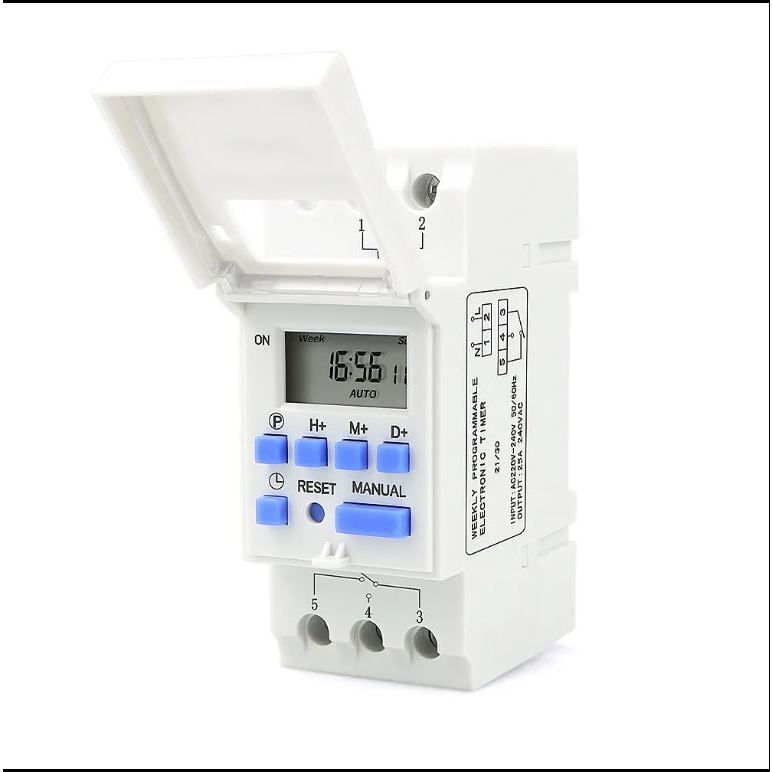 Programmable Digital Time Relay Timer Switch 24hr 7Day Control 35mm DIN ...