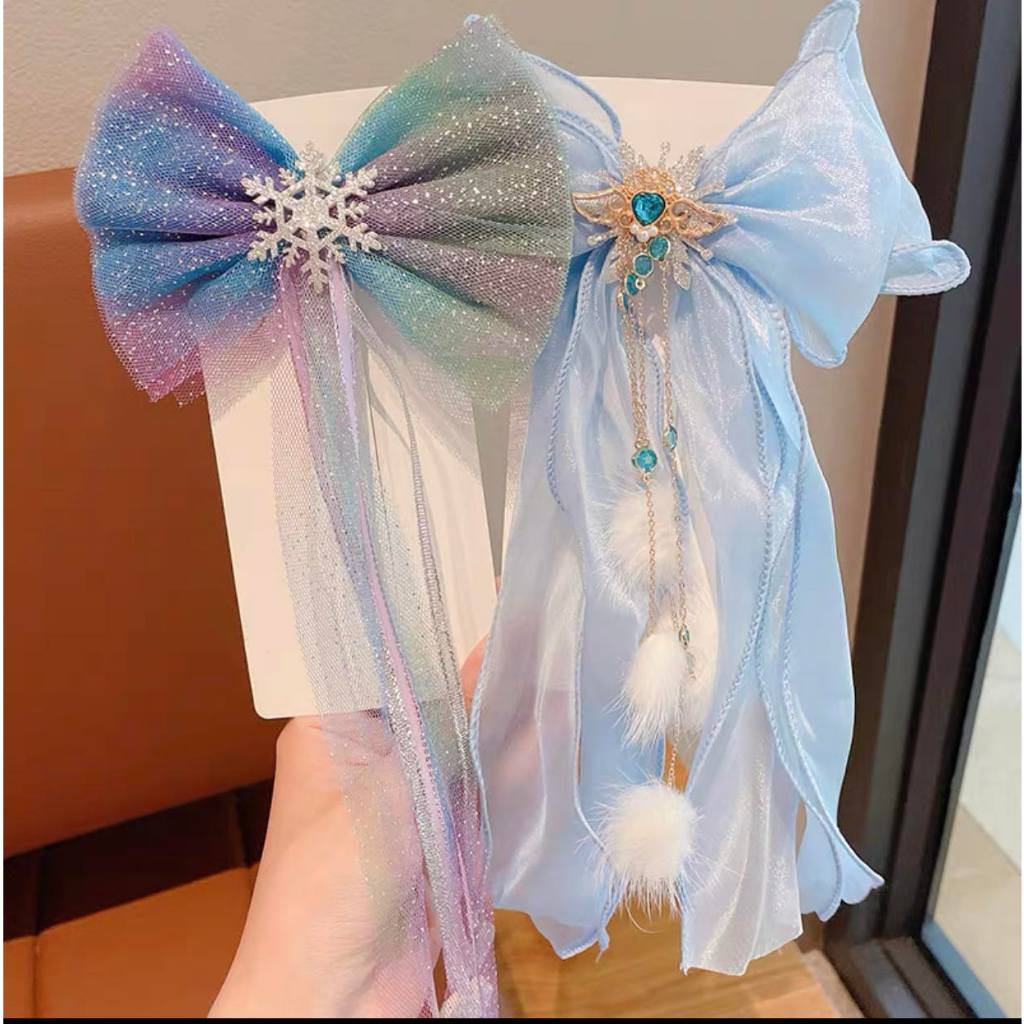 Kids Girl's Cute Net Yarn Bow Hair Clips Kids Sweey | Shopee Philippines
