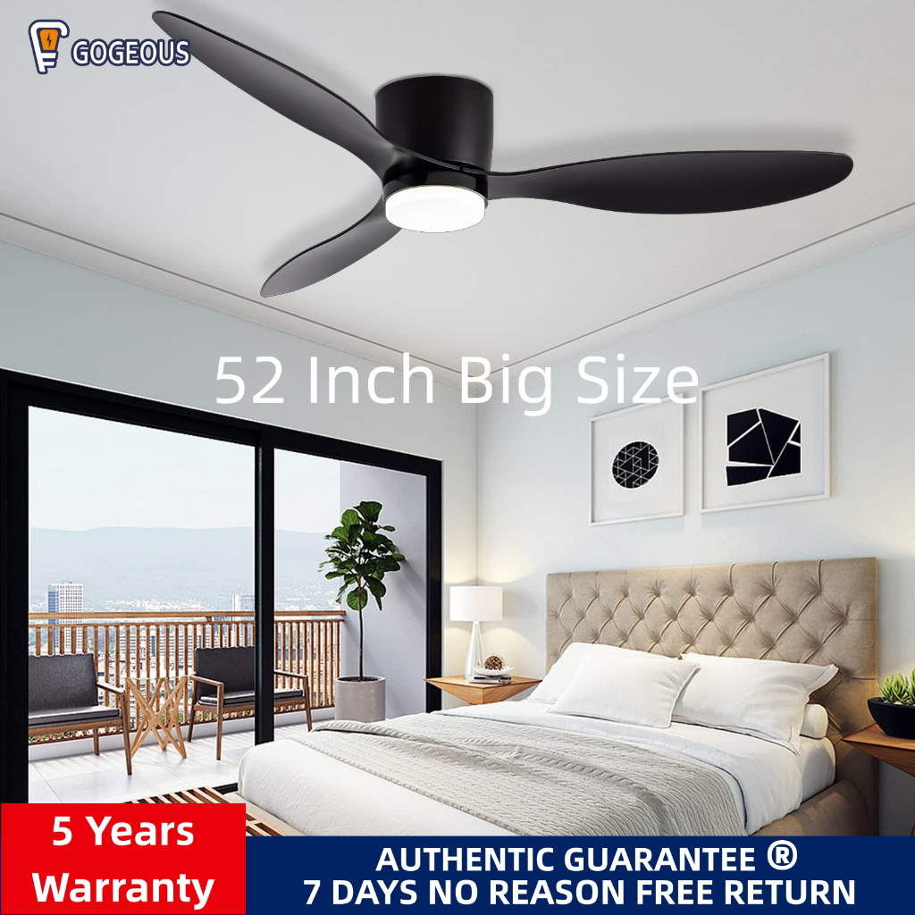 Nordic Modern Ceiling Fan with Light Industrial with Remote Control Big ...