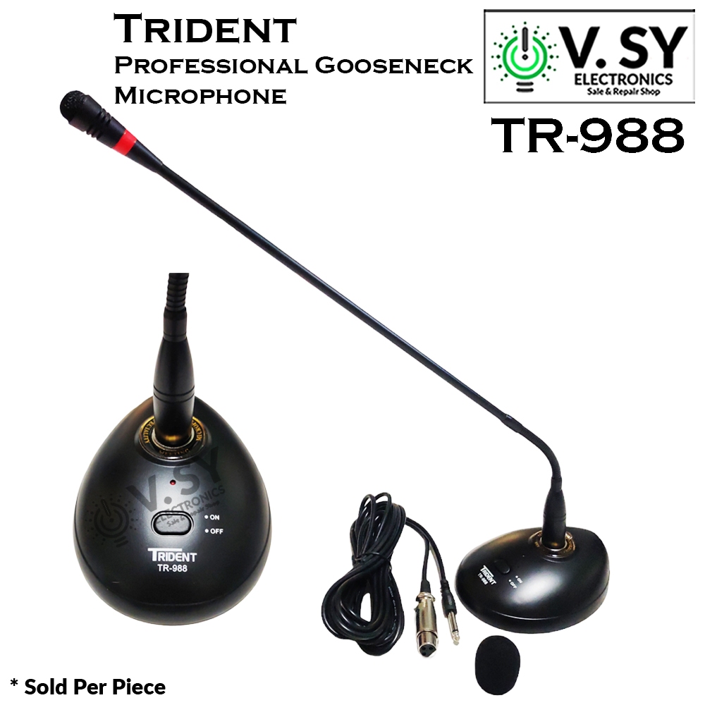 Trident TR-988 Professional Gooseneck Microphone Desk Microphone tr988 ...