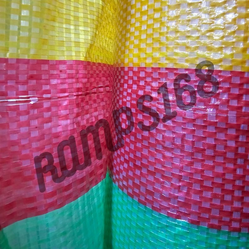 Sakolin Laminated Stripe Blue Orange 8FT (PER METER) Waterproof Sack ...