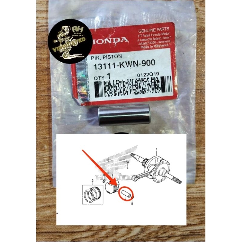 GENUINE PISTON PIN CLICK V1-V2-V3 | Shopee Philippines