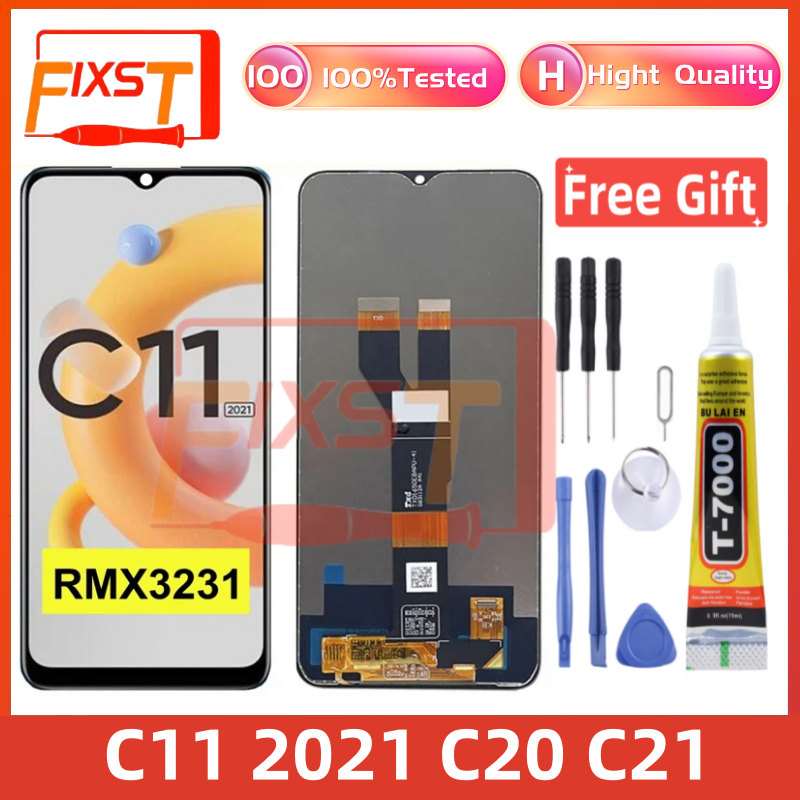 FIXST For Realme C11 2021 C20 C21 C21Y C25Y LCD Touch Screen Display Frame Assembly for ...