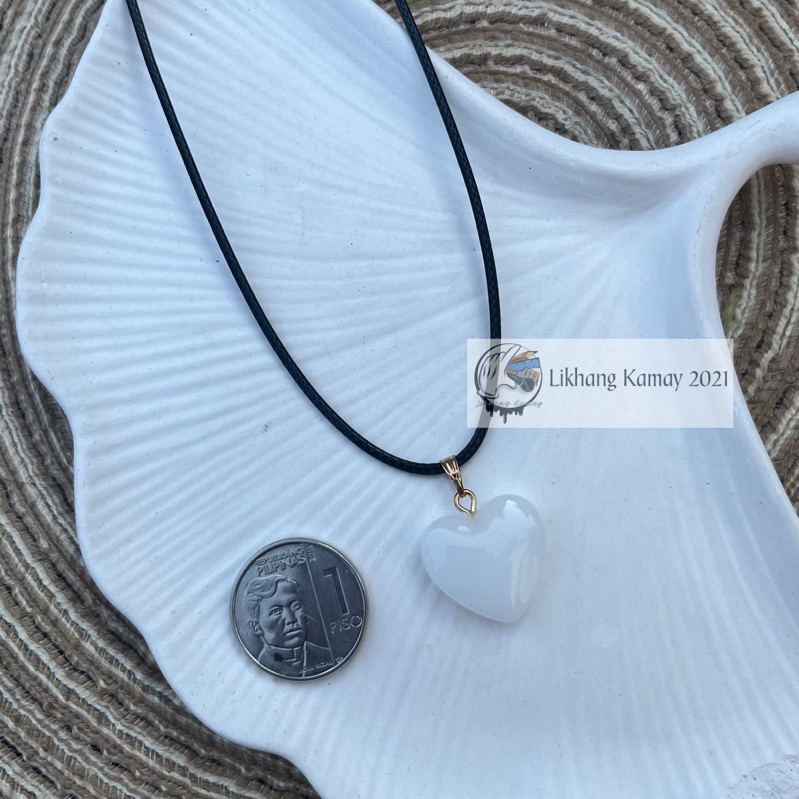 LIKHANG KAMAY Heart Minimalist Necklace Choker Glass Gothic Vintage Handmade Accessories ...