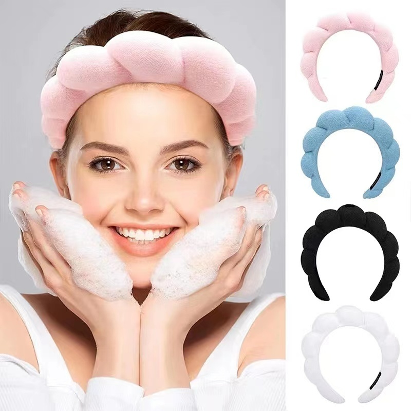 1PC/Terry Towel Headband Spa Headbands for Women Sponge Hairband ...