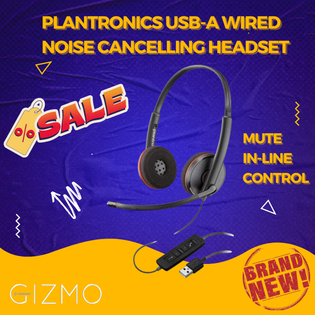 Plantronics Blackwire C3220 Poly USB Noice Cancelling Headset (Brand ...