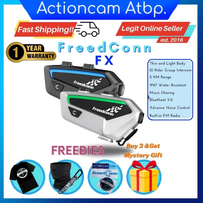 FreedConn Intercom FX ,FX Pro Motorcycle Helmet Bluetooth 1 yr warranty ...