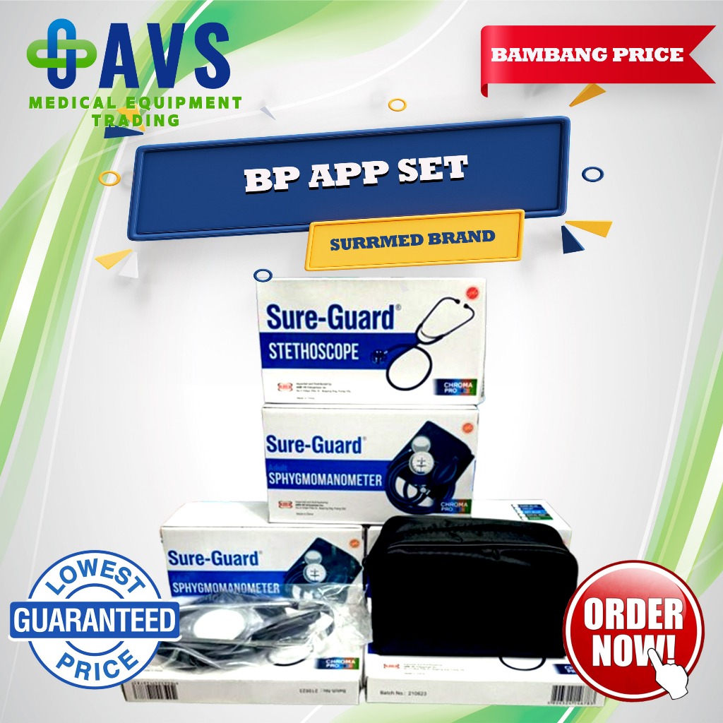 Sure-Guard Aneroid Spagmomanometer/Stetoscope Manual Bp Set | Shopee ...