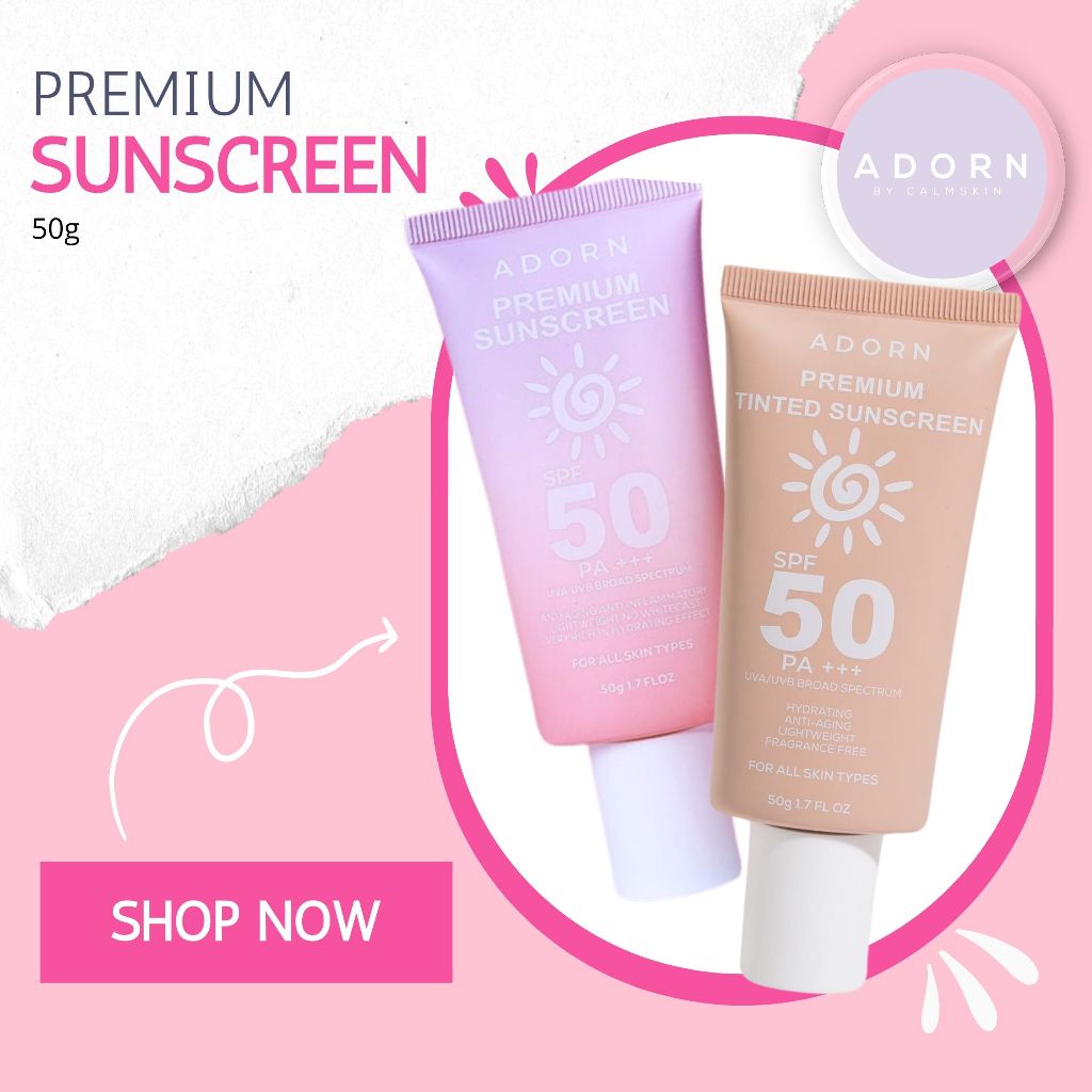 ADORN Premium Sunscreen & Tinted Sunscreen 50g SPF 50 PA+++ | TOP ...