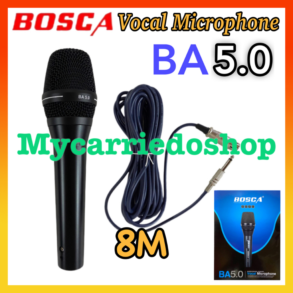 BOSCA BA 5.0 Vocal Microphone High Quality Dynamic Microphone (Black ...