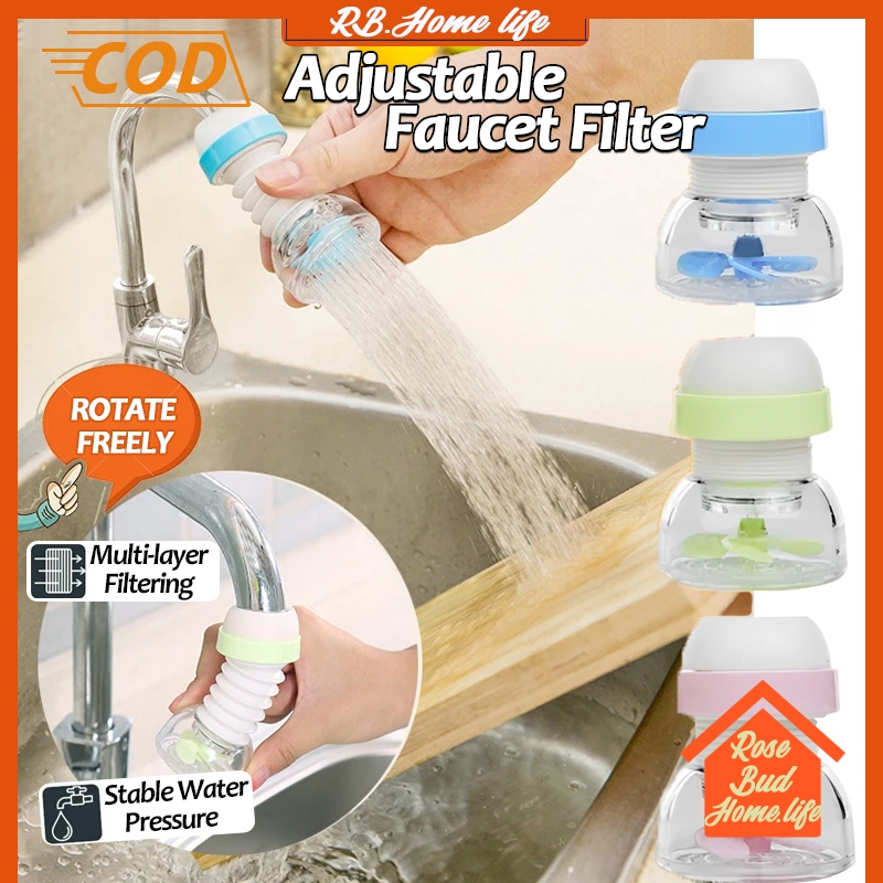 Faucet Splash Filter 360 Rotating Foldable Kitchen Faucet Water Saving ...