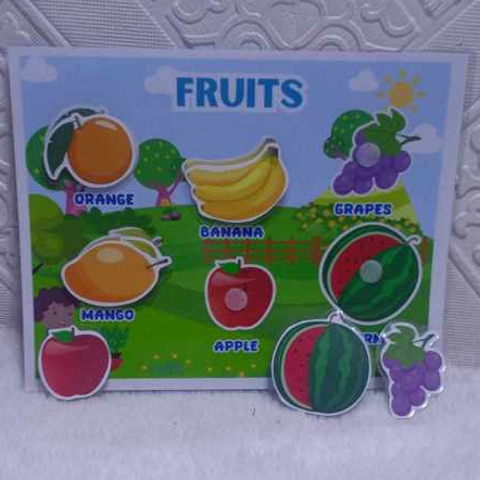 Fruits Matching Activity with Velcro For Busy Book Activity ...