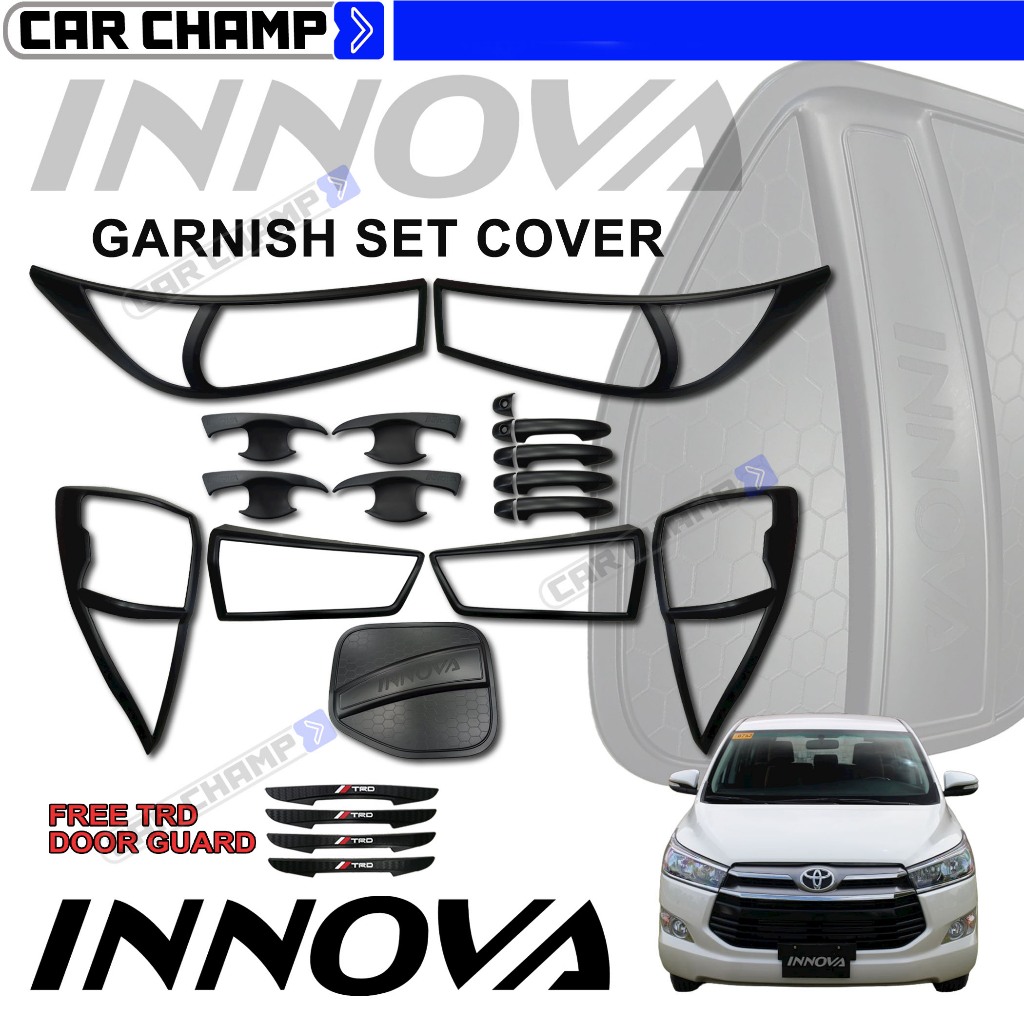 Toyota Innova 2016 to 2024 Garnish Combo Set Cover W/ FREE TRD DOOR ...