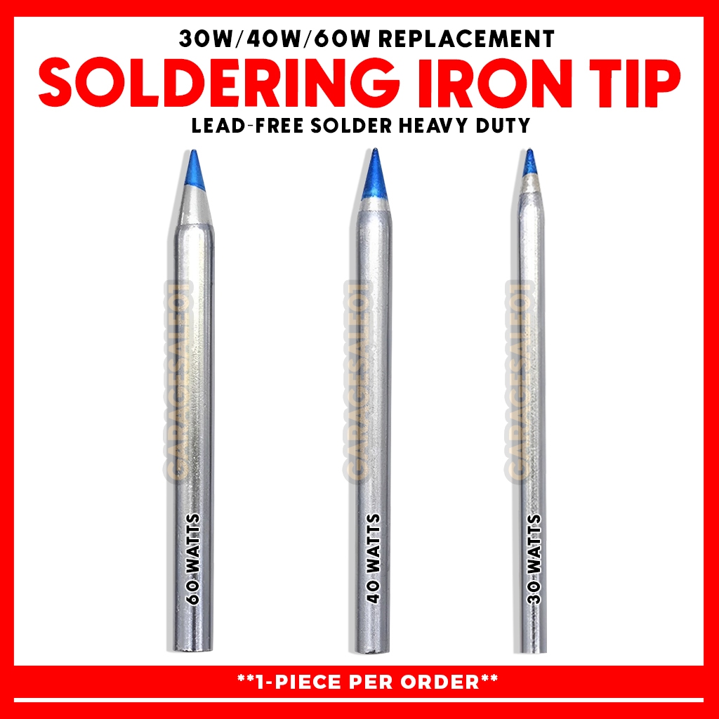 GS 30W/40W/60W Replacement Soldering Iron Tip Lead-Free – For Soldering ...