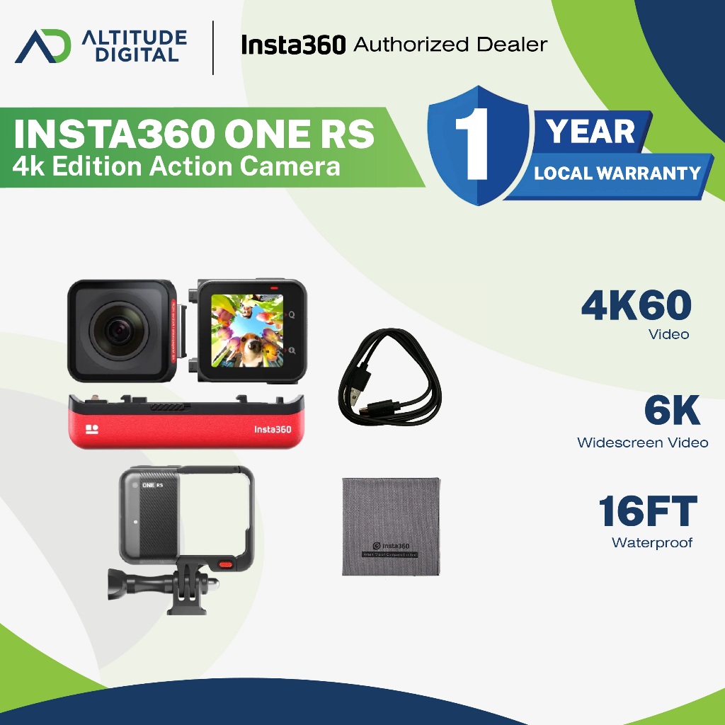 Insta360 One RS 4K Edition Waterproof Action Camera with FlowState ...