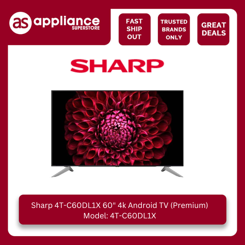 Sharp 4T-C60DL1X 60" 4k Android TV (Premium) | Shopee Philippines