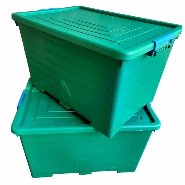 STORAGE BOX 160 LITERS HEAVY DUTY WITH WHEELS [N0.056] (GREEN COLOR ...