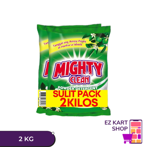 EZ KART MIGHTY CLEAN LAUNDRY POWDER GREEN KALAMANSI 2KG | Shopee ...