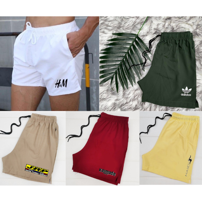 1POCKET PLAIN TASLAN SHORT WITH PRINT UNISEX GOOD QUALITY | Shopee ...