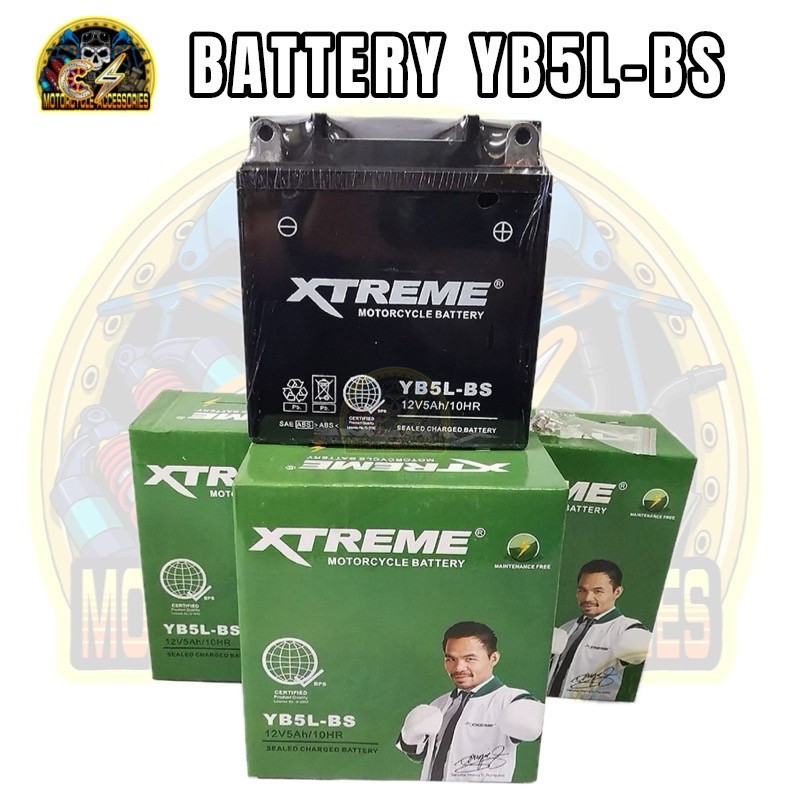 CS Motorcycle Mio sporty YB5L-BS Xtreme Battery 5L | Shopee Philippines