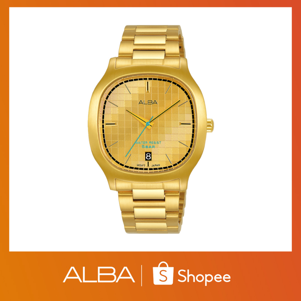 ALBA Philippines Gold Dial Stainless Steel Strap AS9L72 Quartz Men's ...