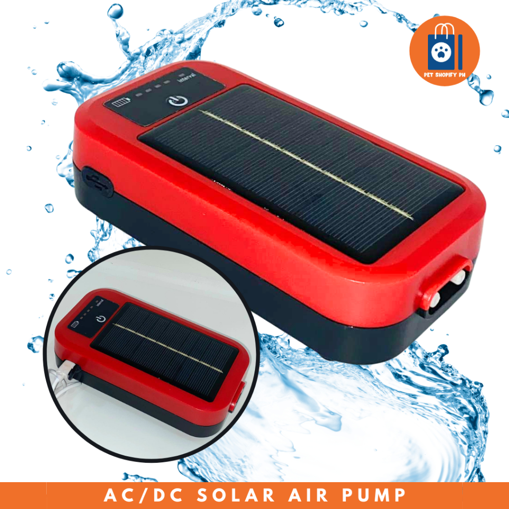 AC/DC Solar Powered Portable Oxygen Pump / Air Pump SN-H8 | Shopee ...