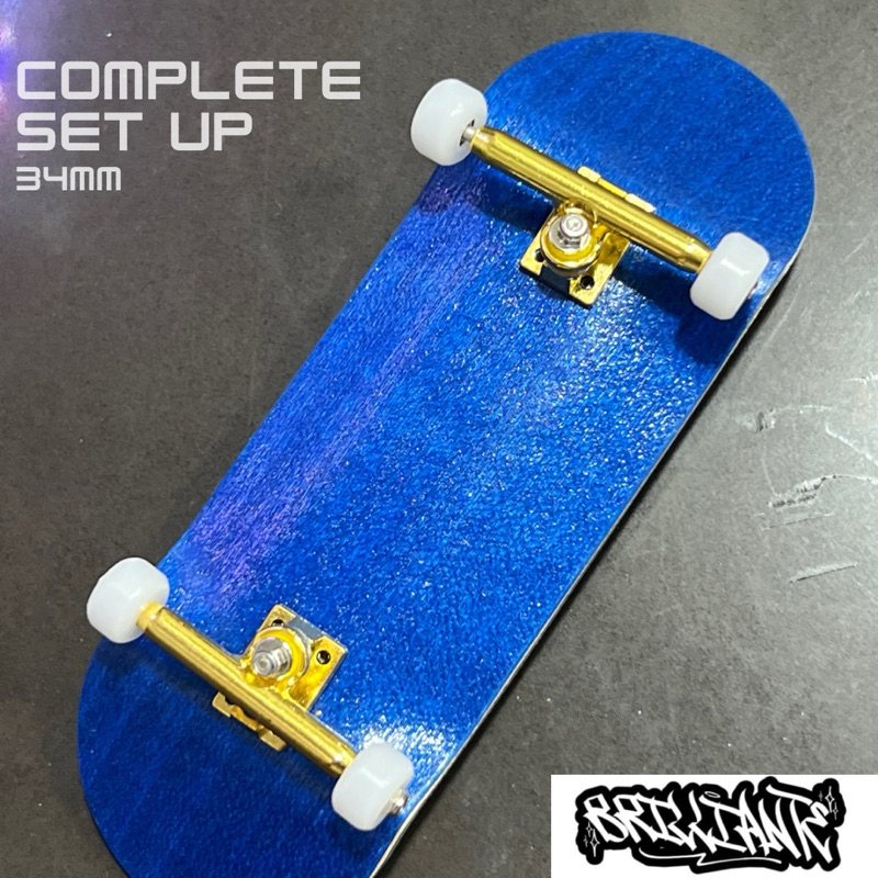 Brilliante Fingerboard Complete SET 34mm BLUE | Shopee Philippines