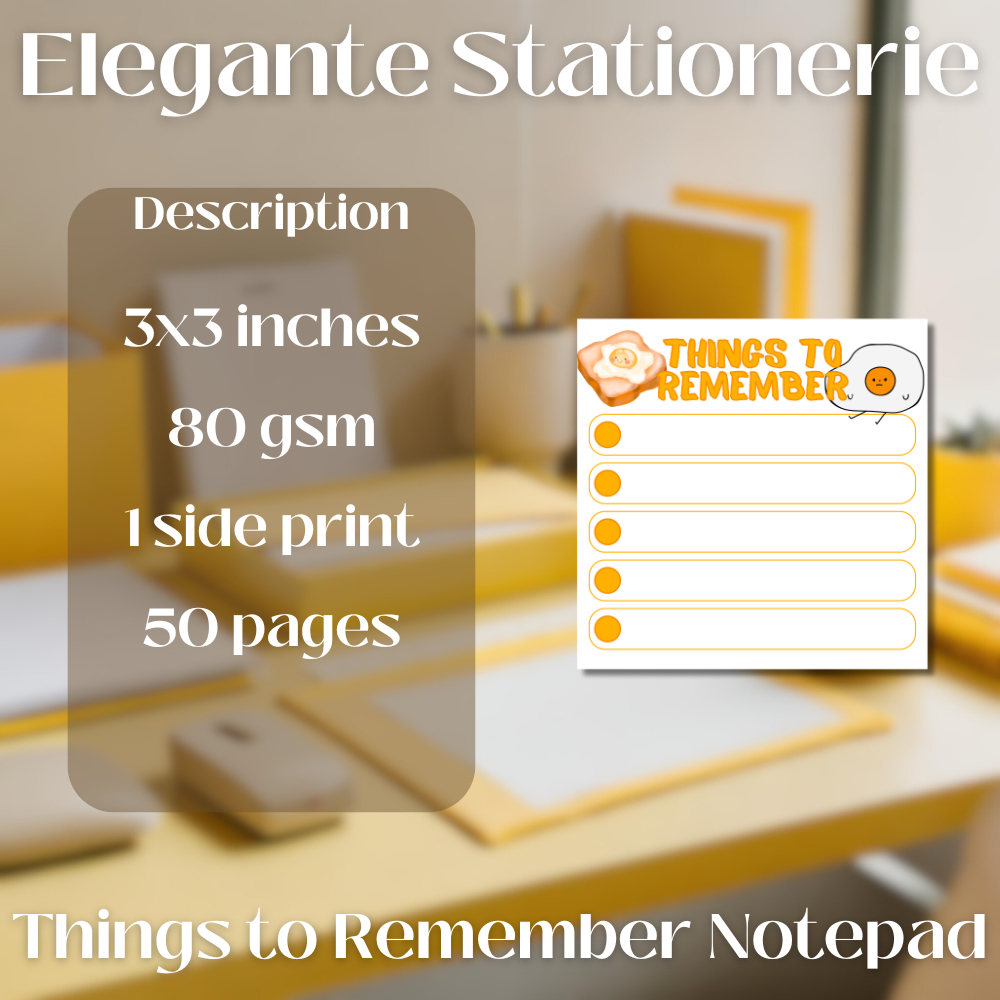 Things To Remember Notepad | 3X3 inches | 50 sheets | Shopee Philippines