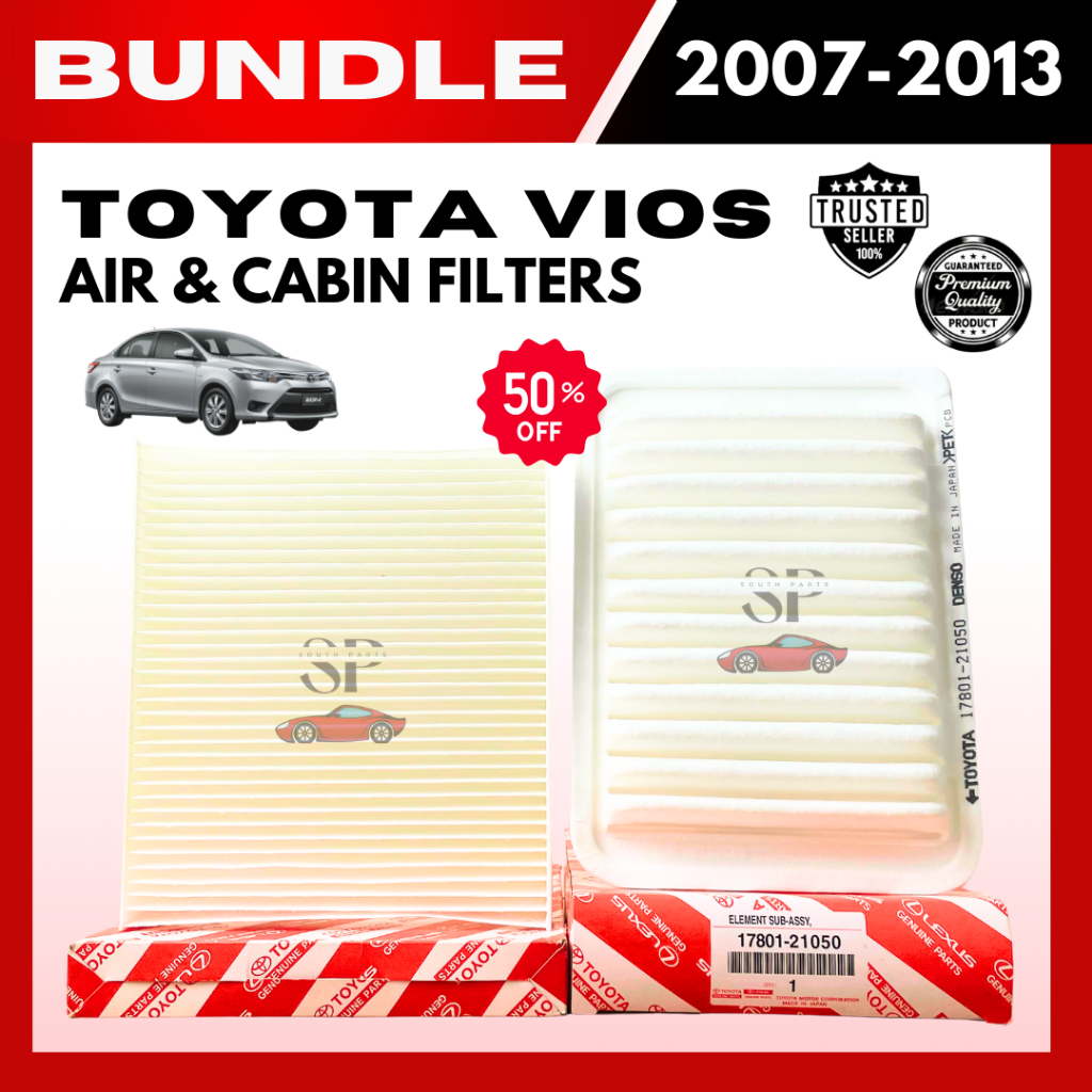 BUNDLE SALE! Air & Cabin Filters For TOYOTA VIOS (2007-2013) (17801 ...
