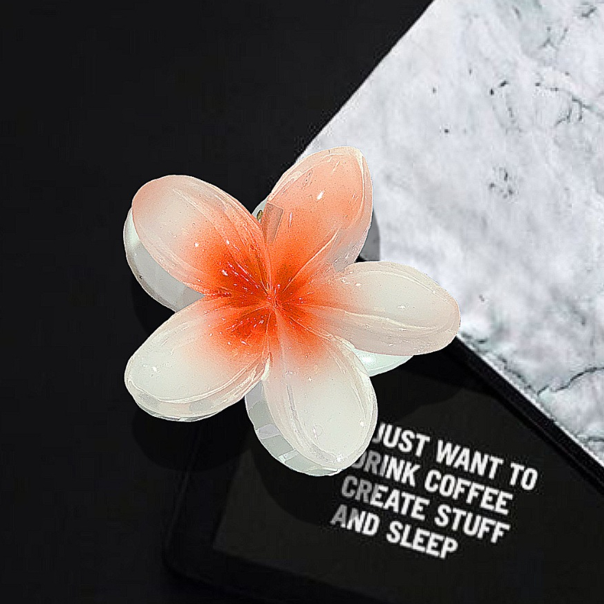New flower grab clip retro hairpin frangipani ladies side grab half ...